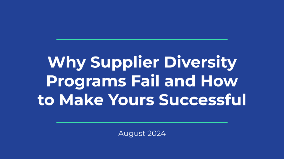 Webinar - Unlock the Secretes to Supplier Diversity Success - Graphite
